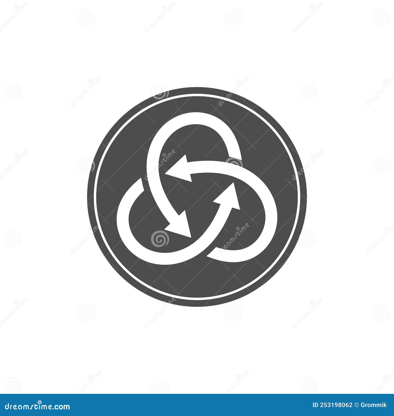 Interaction. Logo Template of Interlaced Arrows for Websites ...