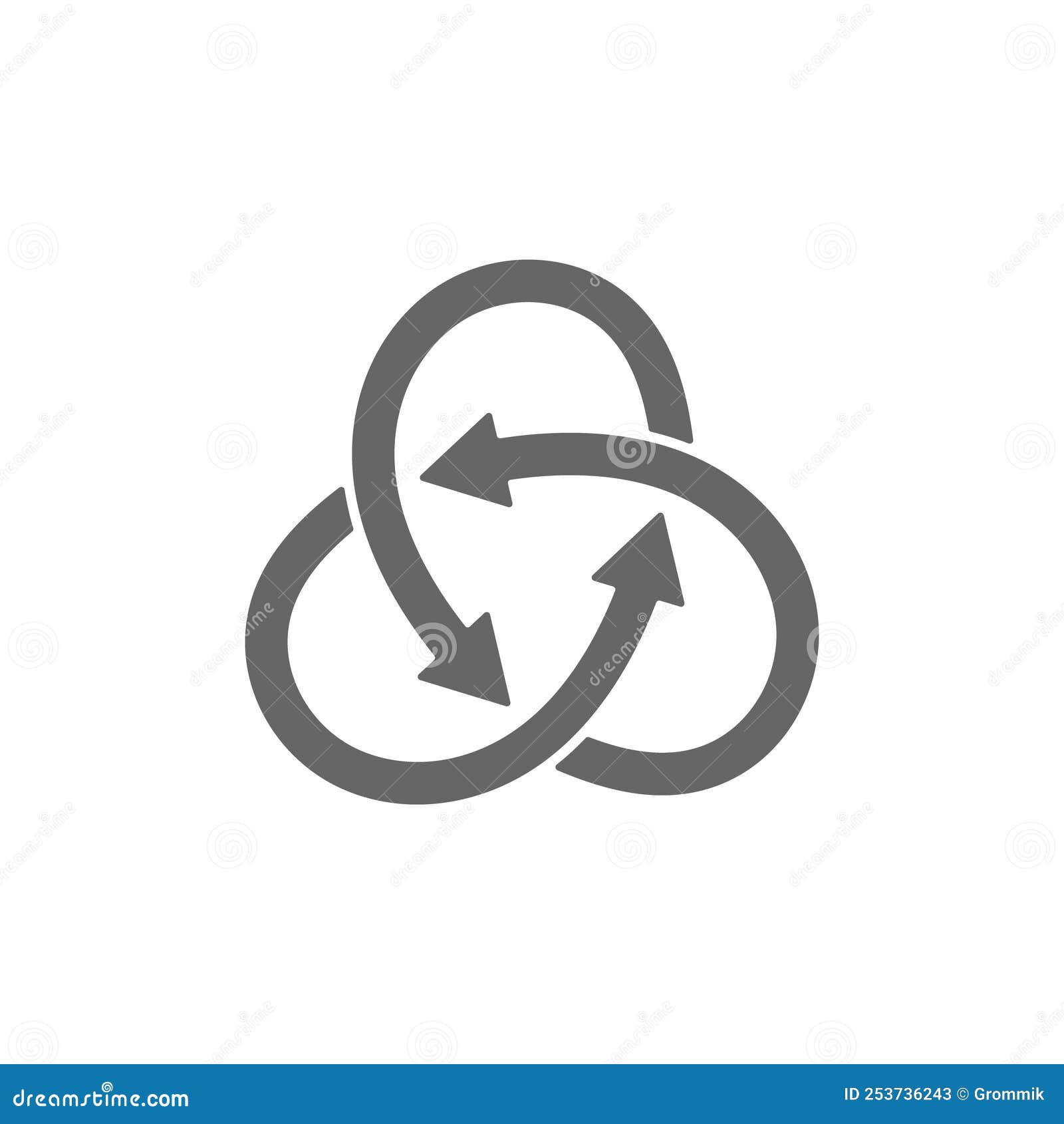 Interaction. Logo Template of Interlaced Arrows for Websites ...