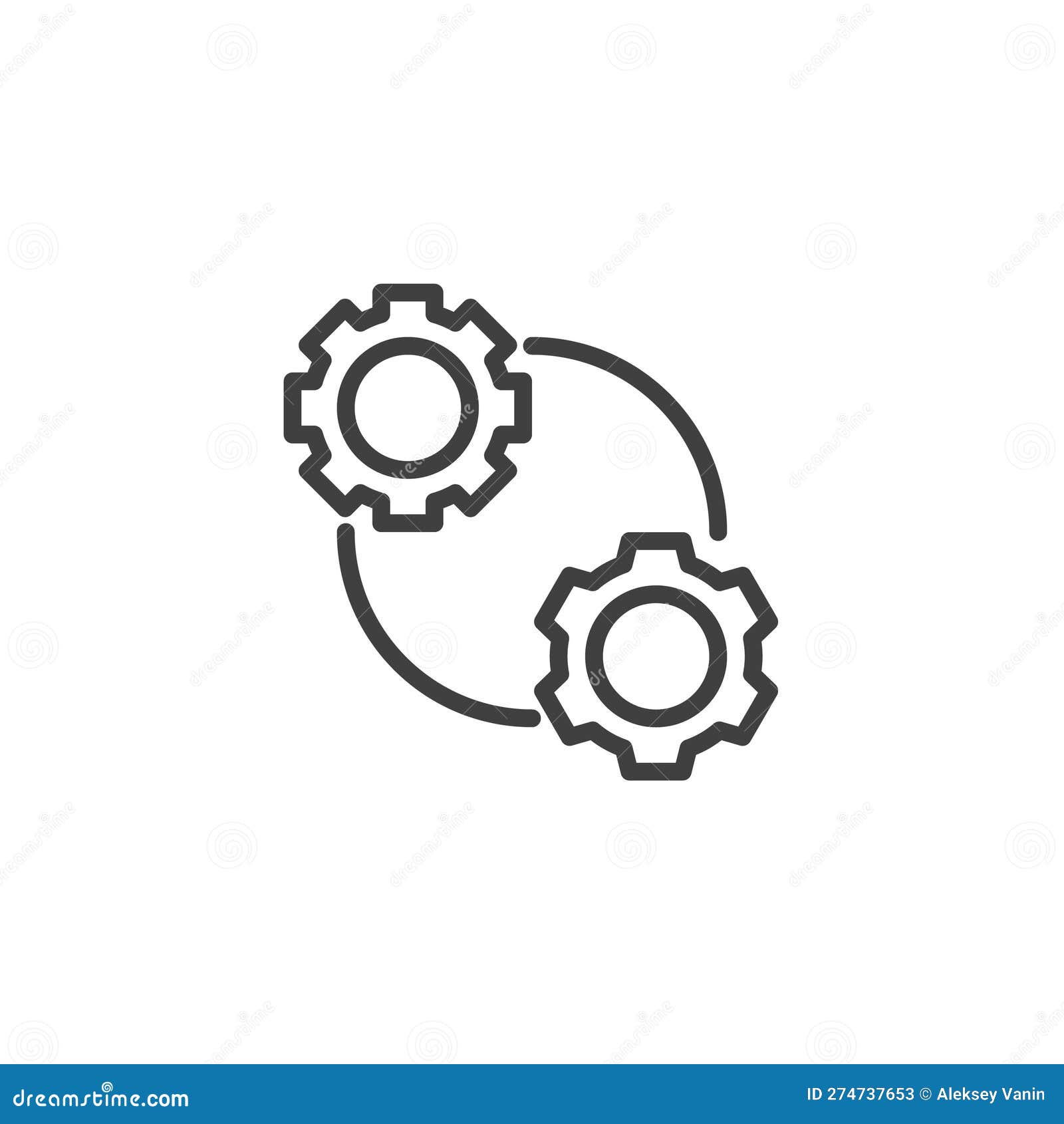 Interaction Process Line Icon Stock Vector - Illustration of ...