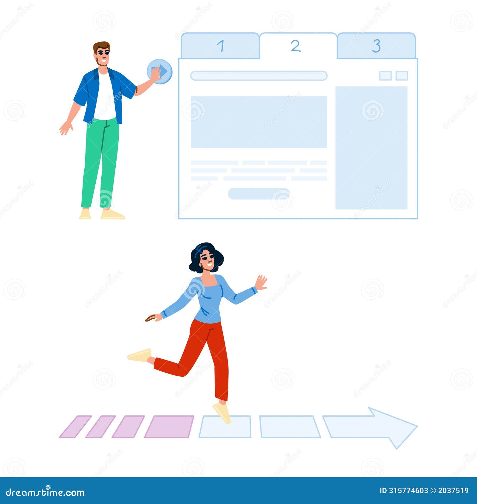 Interaction Progressive Disclosure Website Vector Stock Vector ...