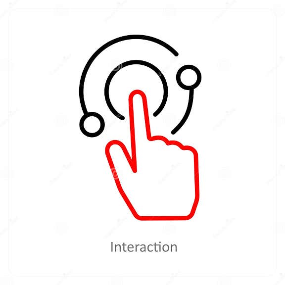 Interaction and User Interaction Icon Concept Stock Illustration ...