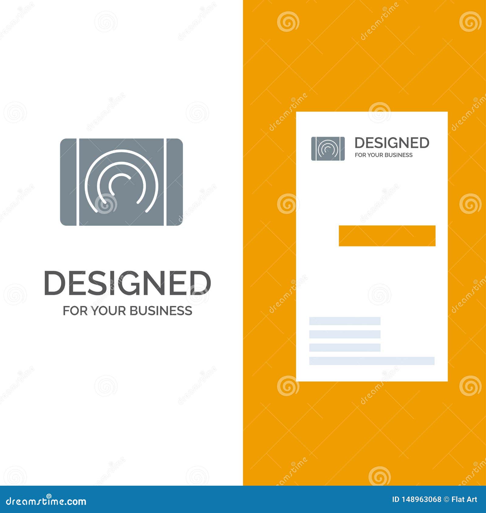 Interaction, User, Touch, Interface Grey Logo Design and Business Card ...