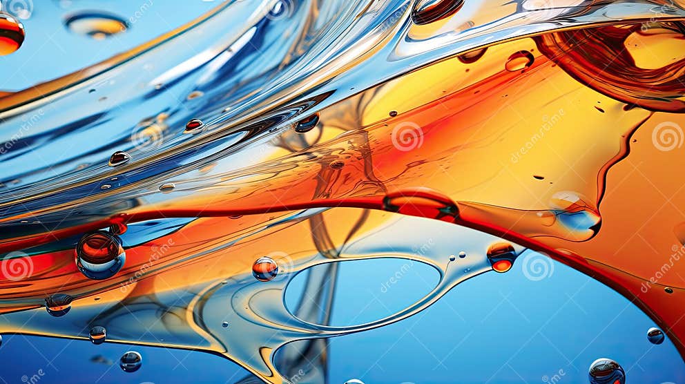 Interaction water and oil stock illustration. Illustration of float ...