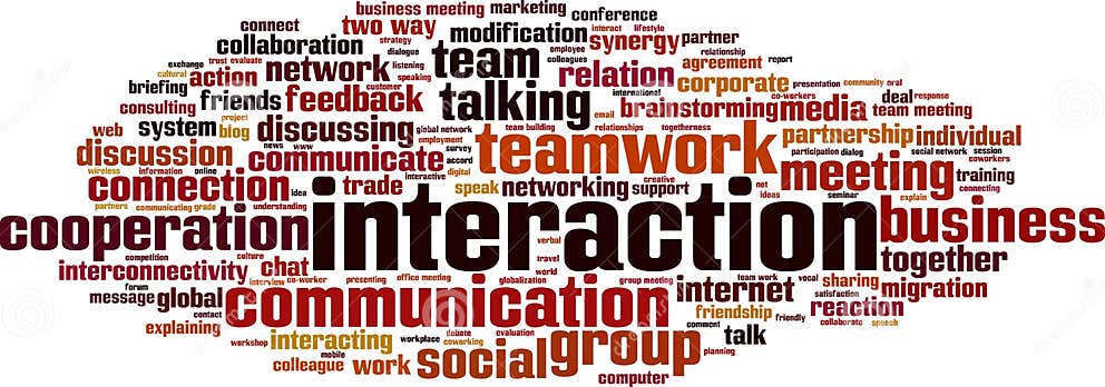 Interaction word cloud stock vector. Illustration of dialogue - 155551777