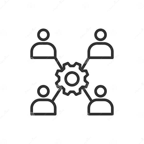 Interactions Icon in Line Design. Interactions, Communication ...