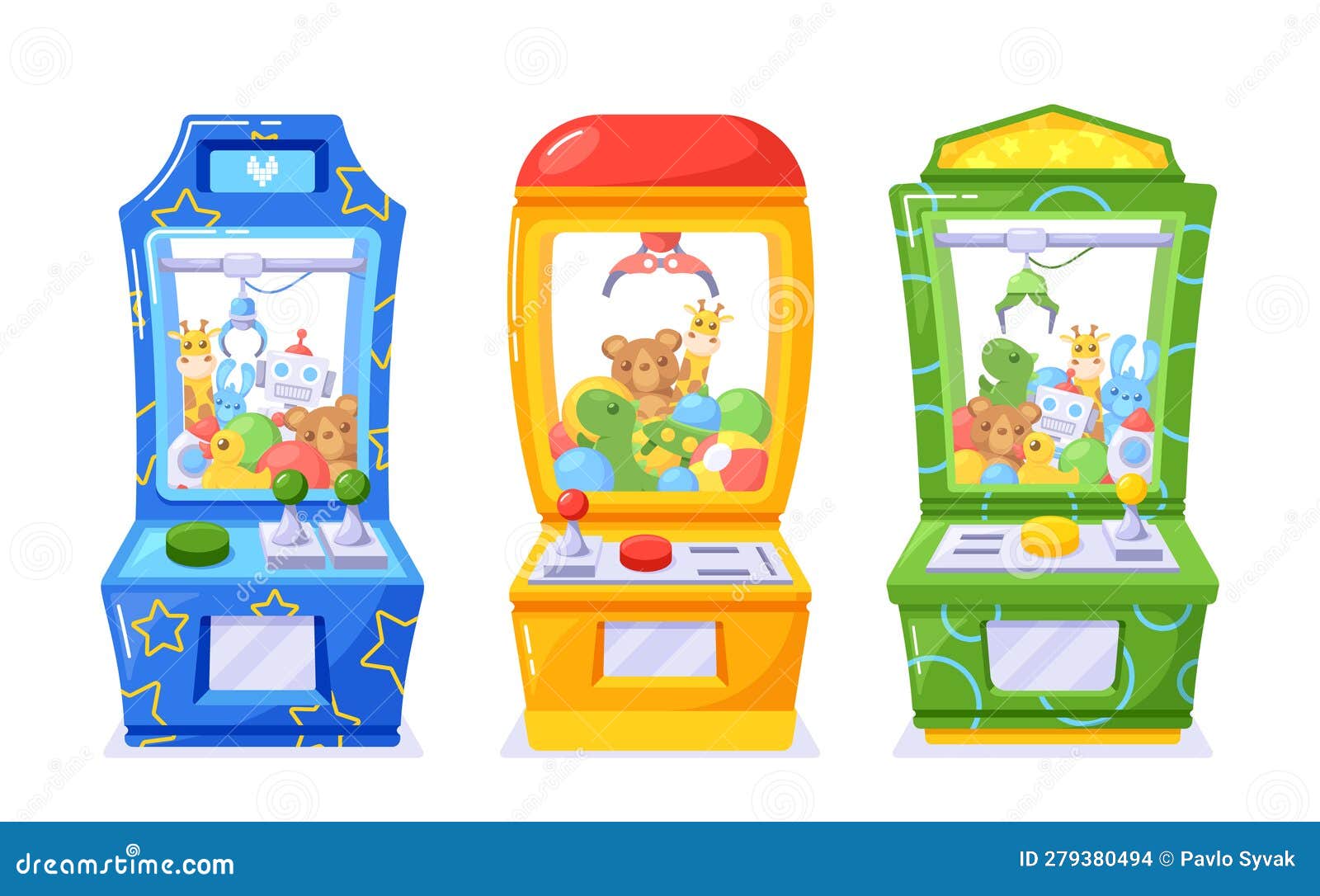 Interactive Arcade Machines Where Players Use a Joystick-controlled ...