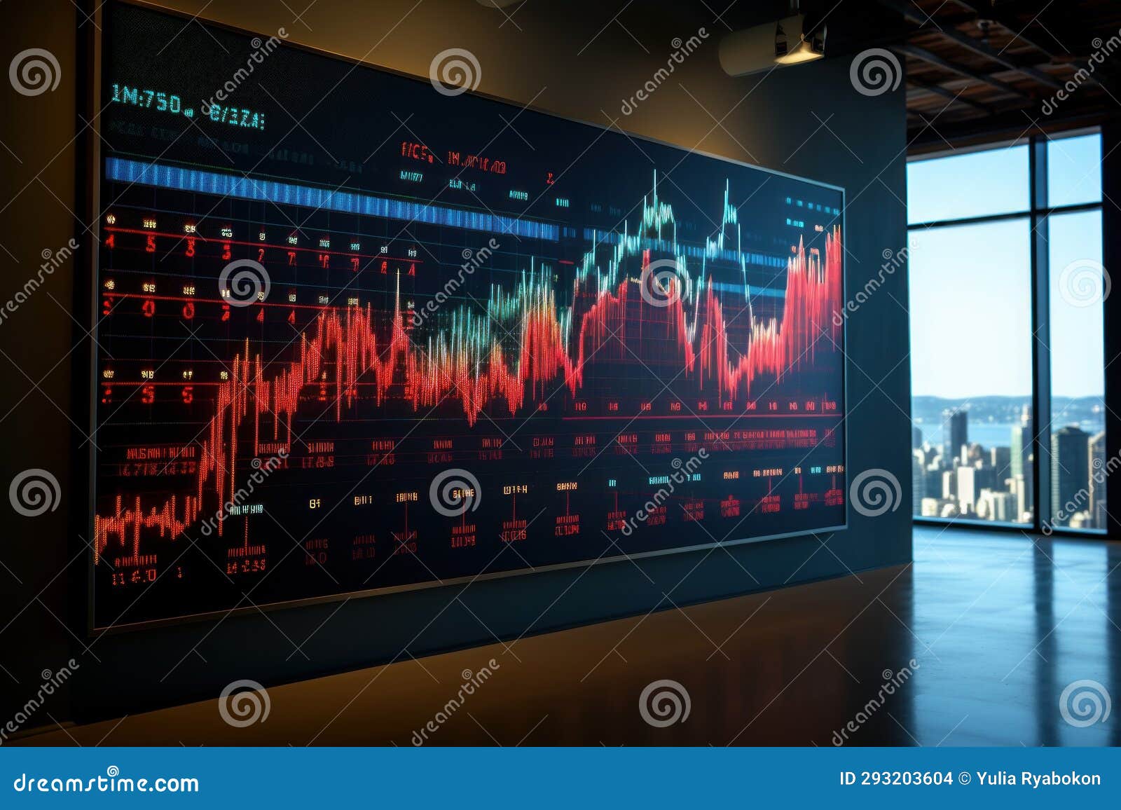 Interactive Big Data Led Monitor Panel. Generate Ai Stock Photo - Image ...