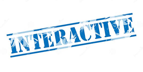 Interactive blue stamp stock illustration. Illustration of interactive ...