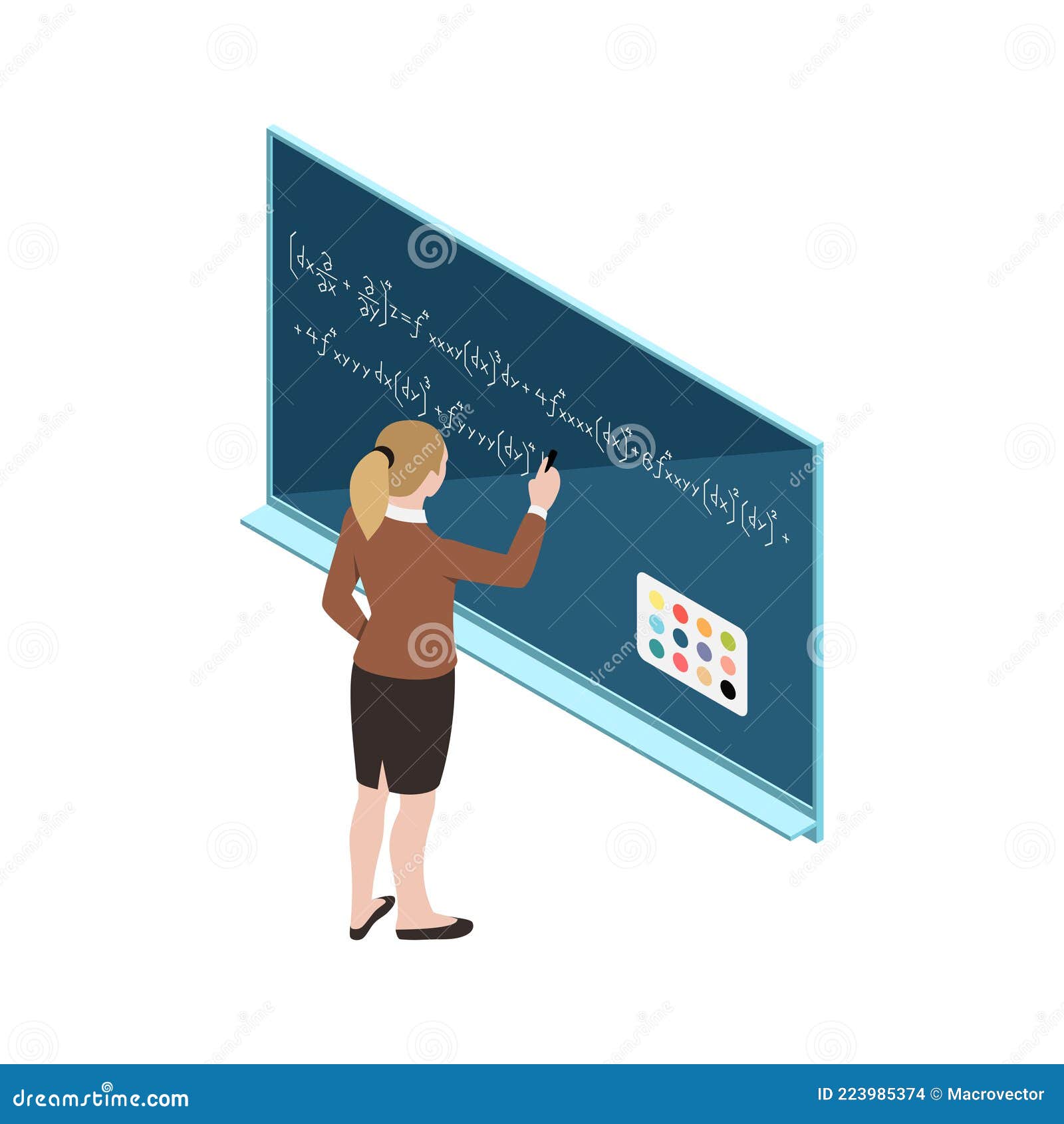 Interactive Board Icon stock vector. Illustration of computer - 223985374