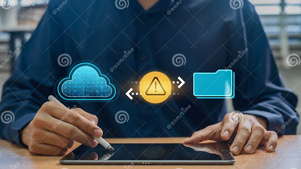 Interactive Cloud File and Folder Transfer with Warning Notifications, Emphasizing Data Security ...