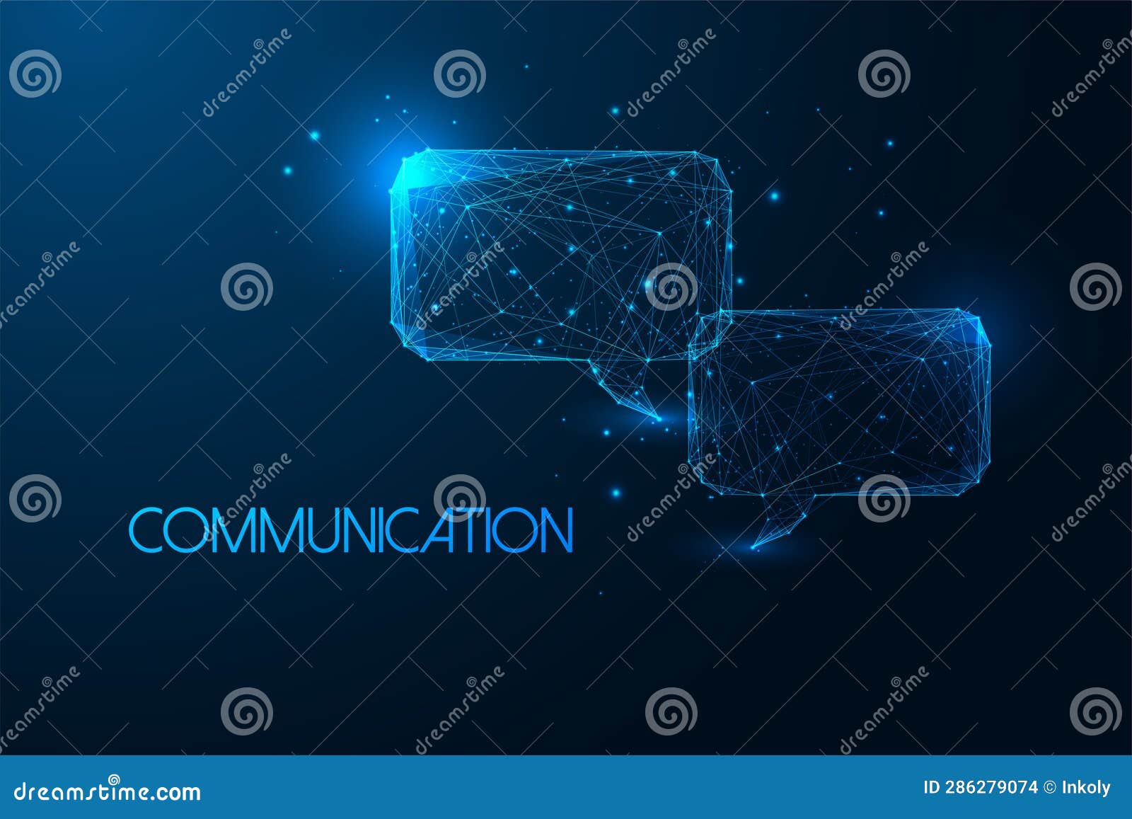 Interactive Communication, Digital Chat Futuristic Concept with Speech ...