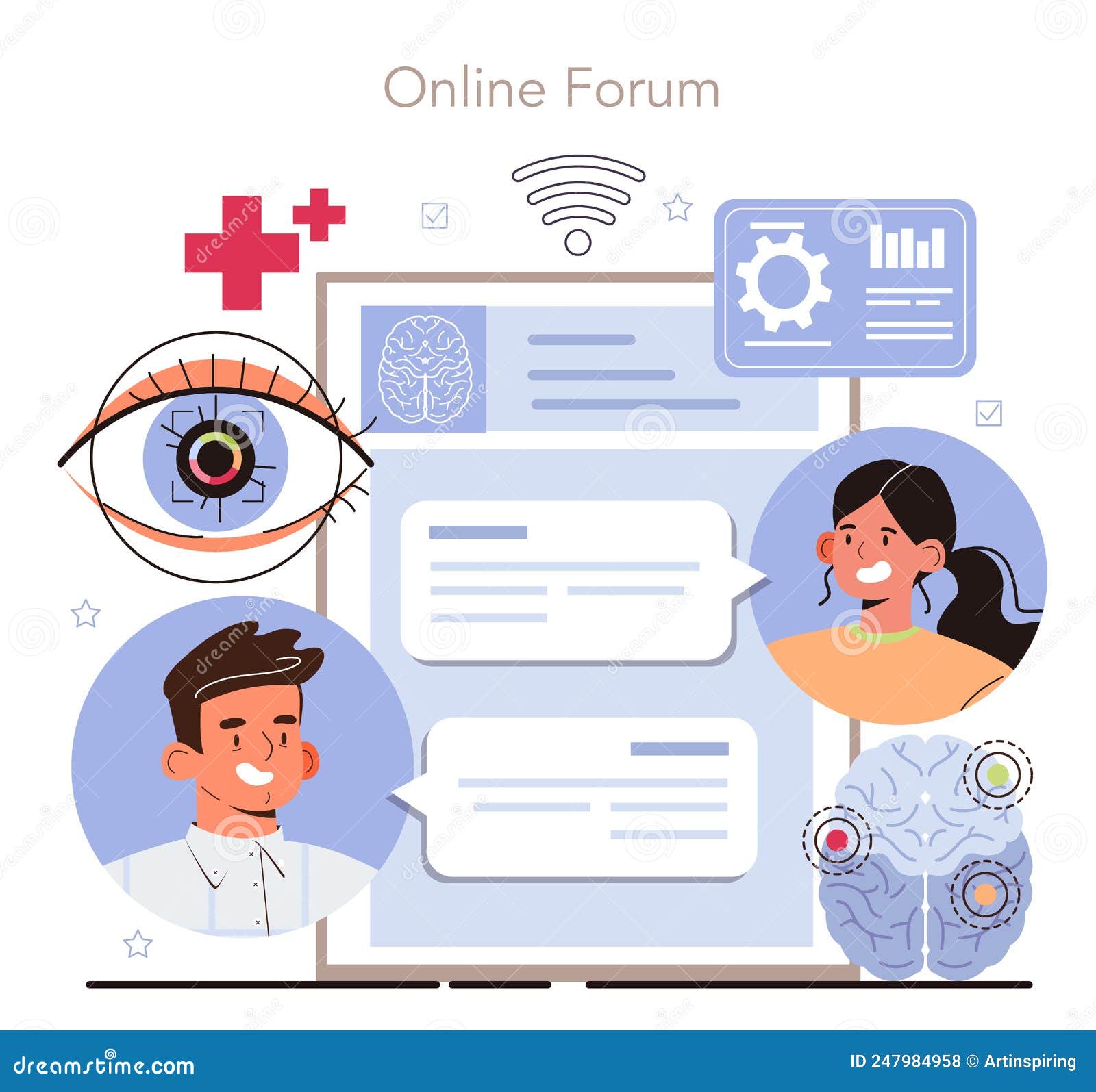 Interactive Communication Online Service or Platform. AI Identify Stock ...