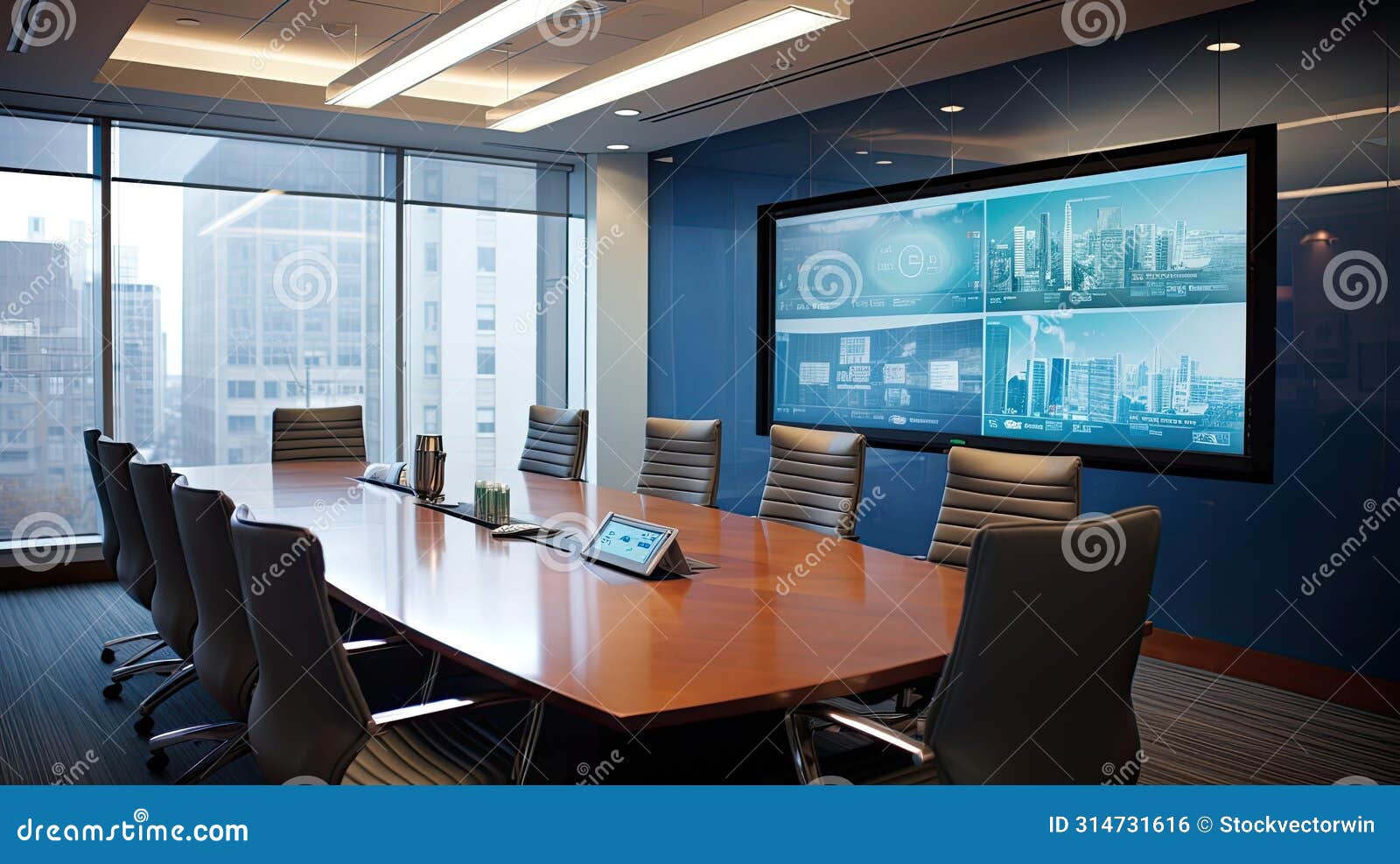 Interactive Conference Room Technology Stock Illustration ...