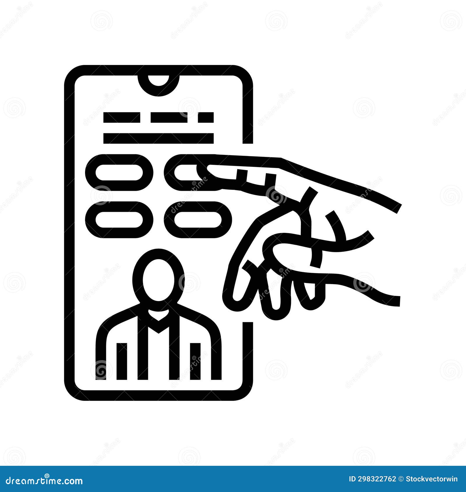 Interactive Content Online Learning Platform Line Icon Vector ...