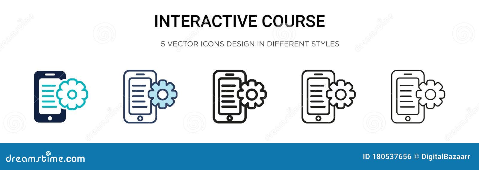 Interactive Course Icon in Filled, Thin Line, Outline and Stroke Style ...