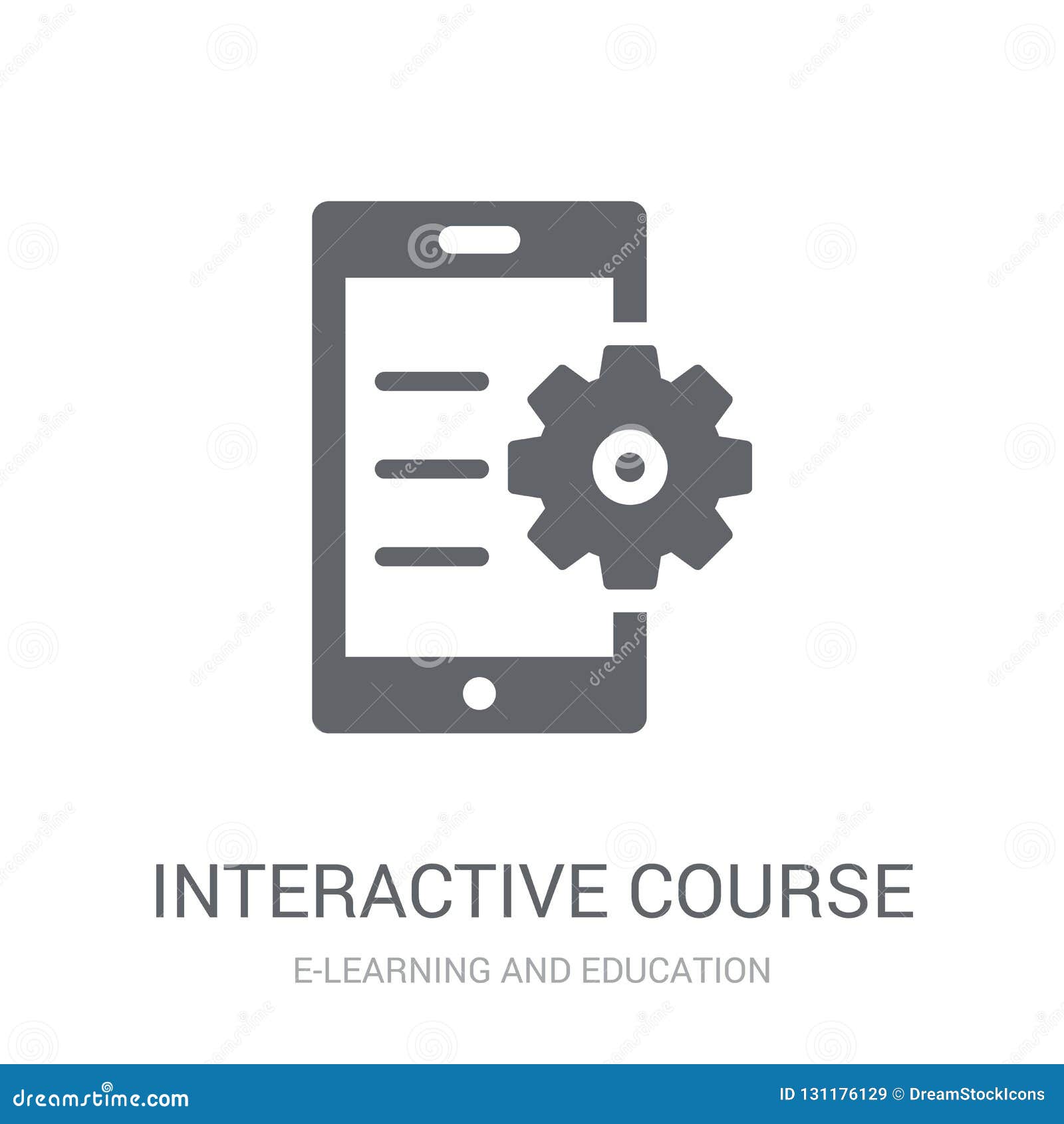 Interactive Course Icon. Trendy Interactive Course Logo Concept Stock ...