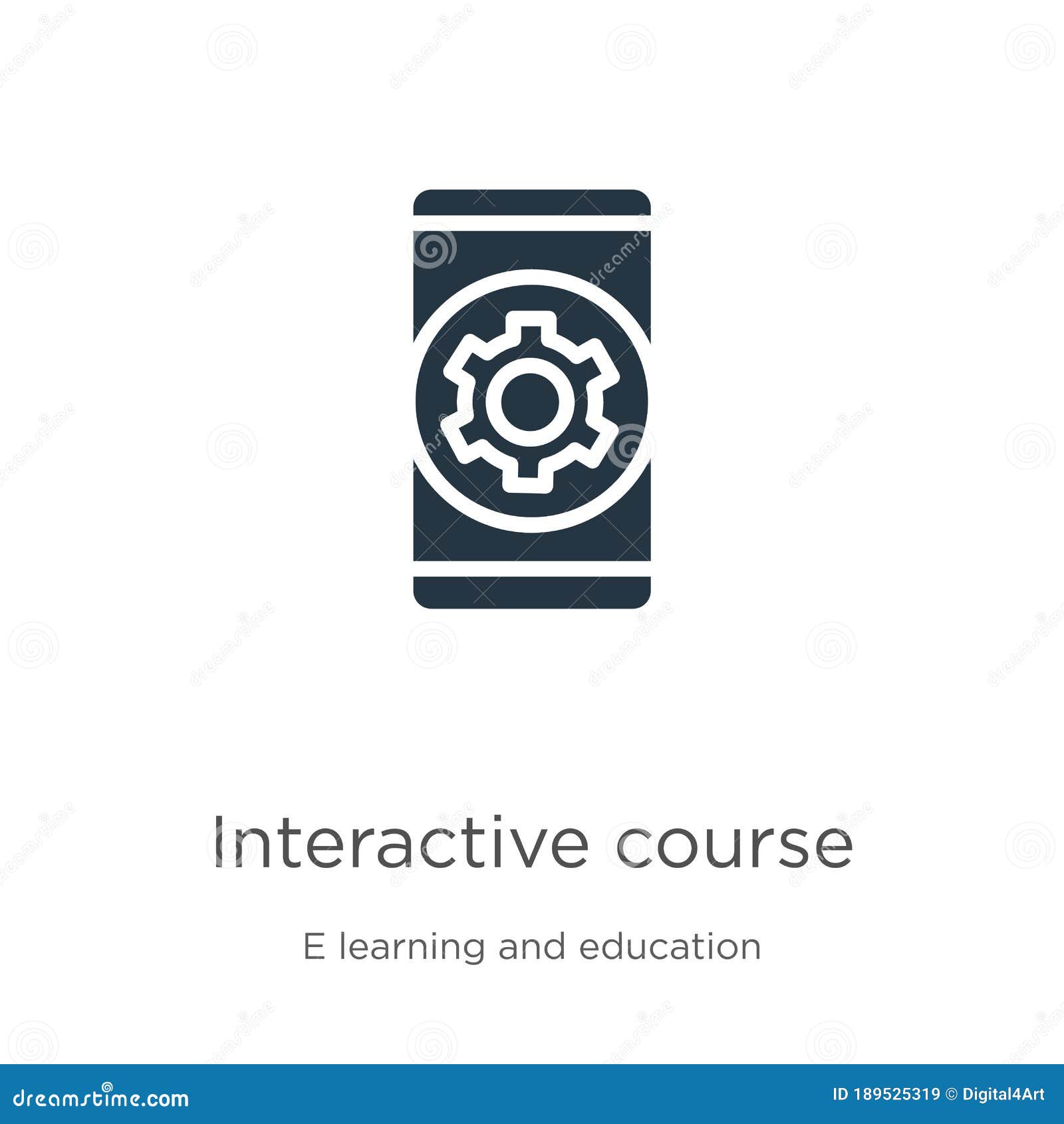 Interactive Course Icon Vector. Trendy Flat Interactive Course Icon ...