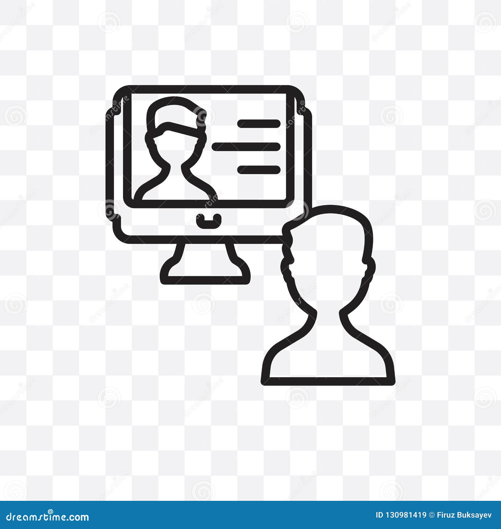 Interactive Course Vector Linear Icon Isolated on Transparent ...