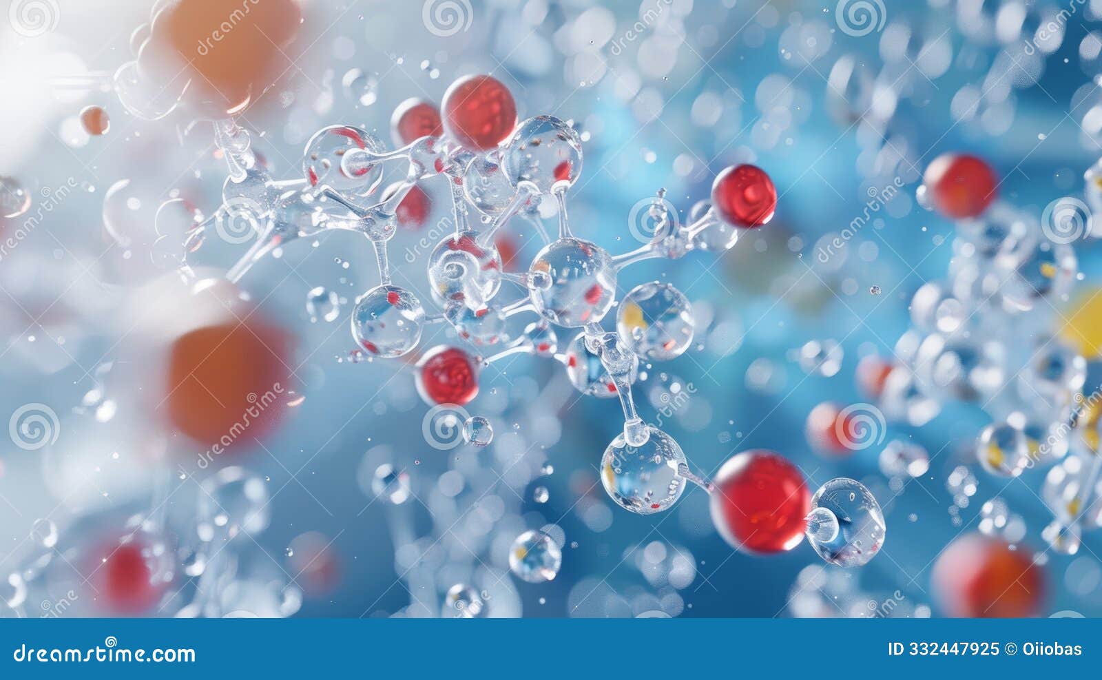 Interactive 3D Model of the Molecular Structure of Water Stock ...