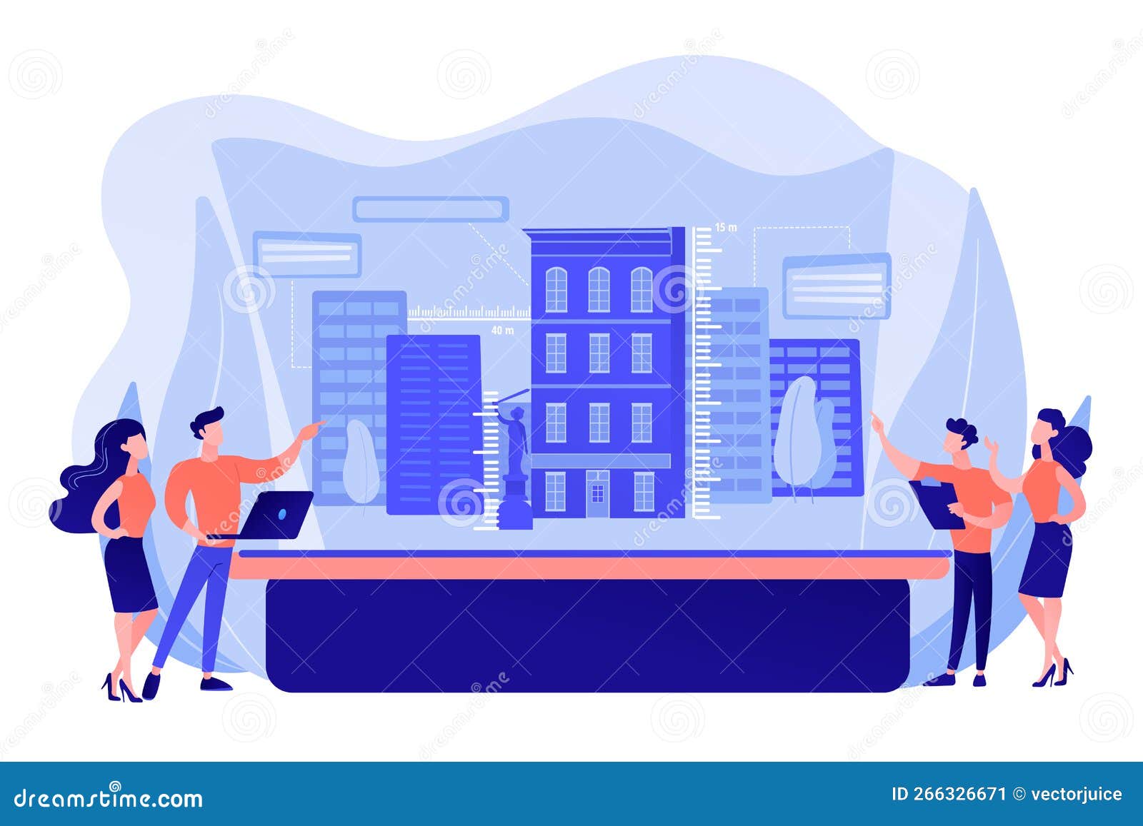 Interactive Design Visualization Concept Vector Illustration Stock ...