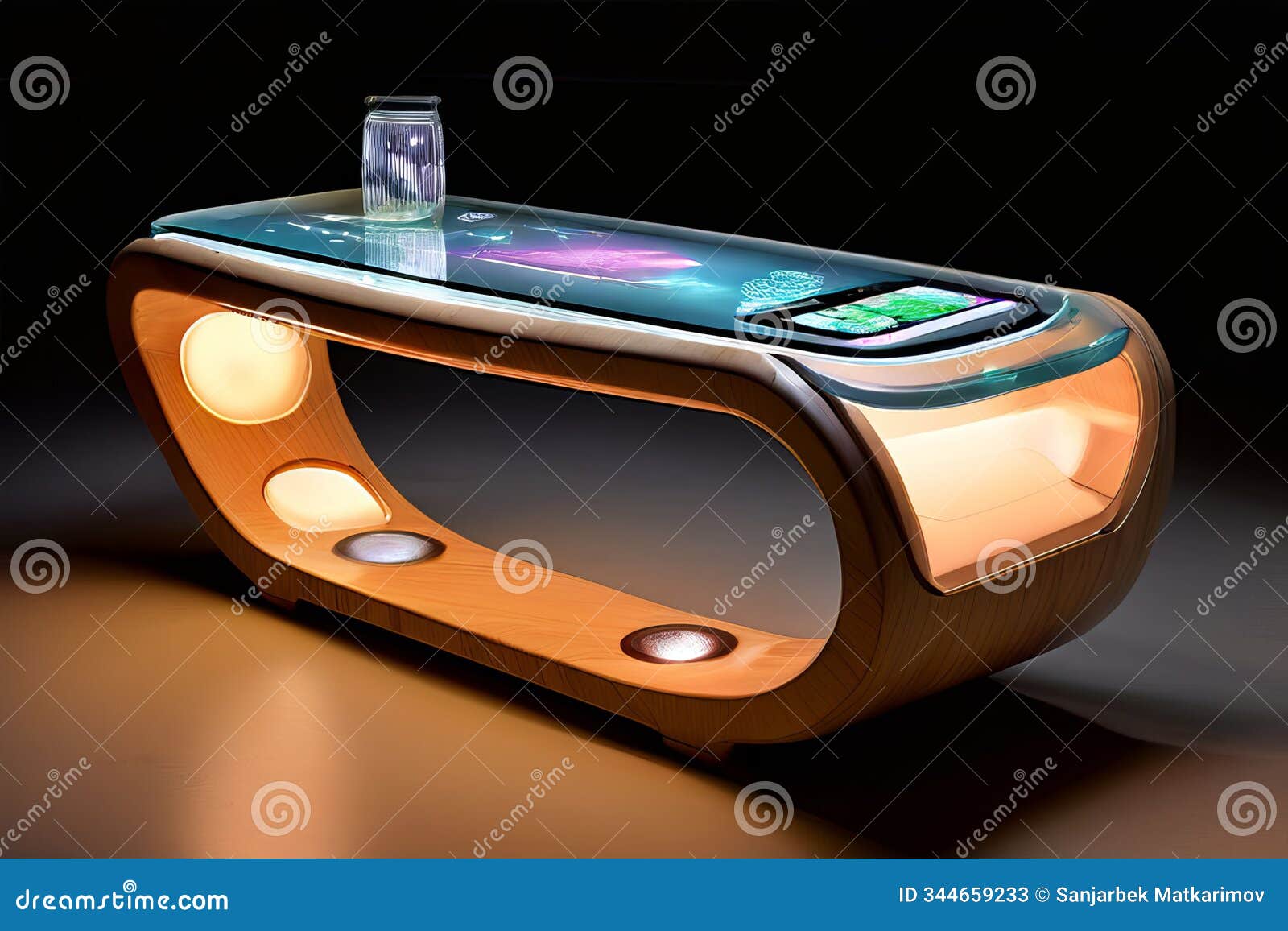 Interactive Desk a Desk with Built in Interactive Technology Suc Stock ...