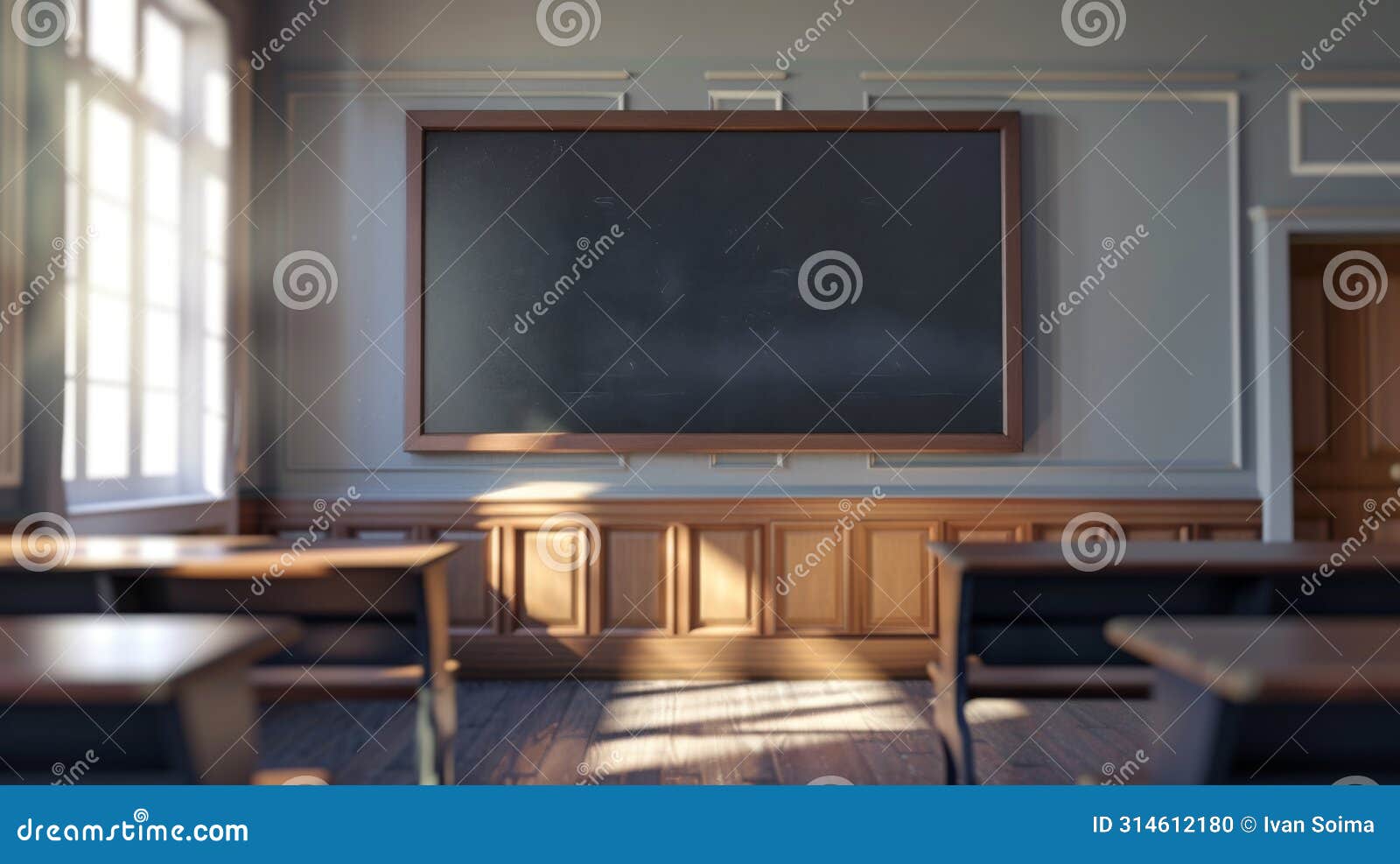 Digital Classroom Blackboard Mockup, Interactive Learning, AI Created ...