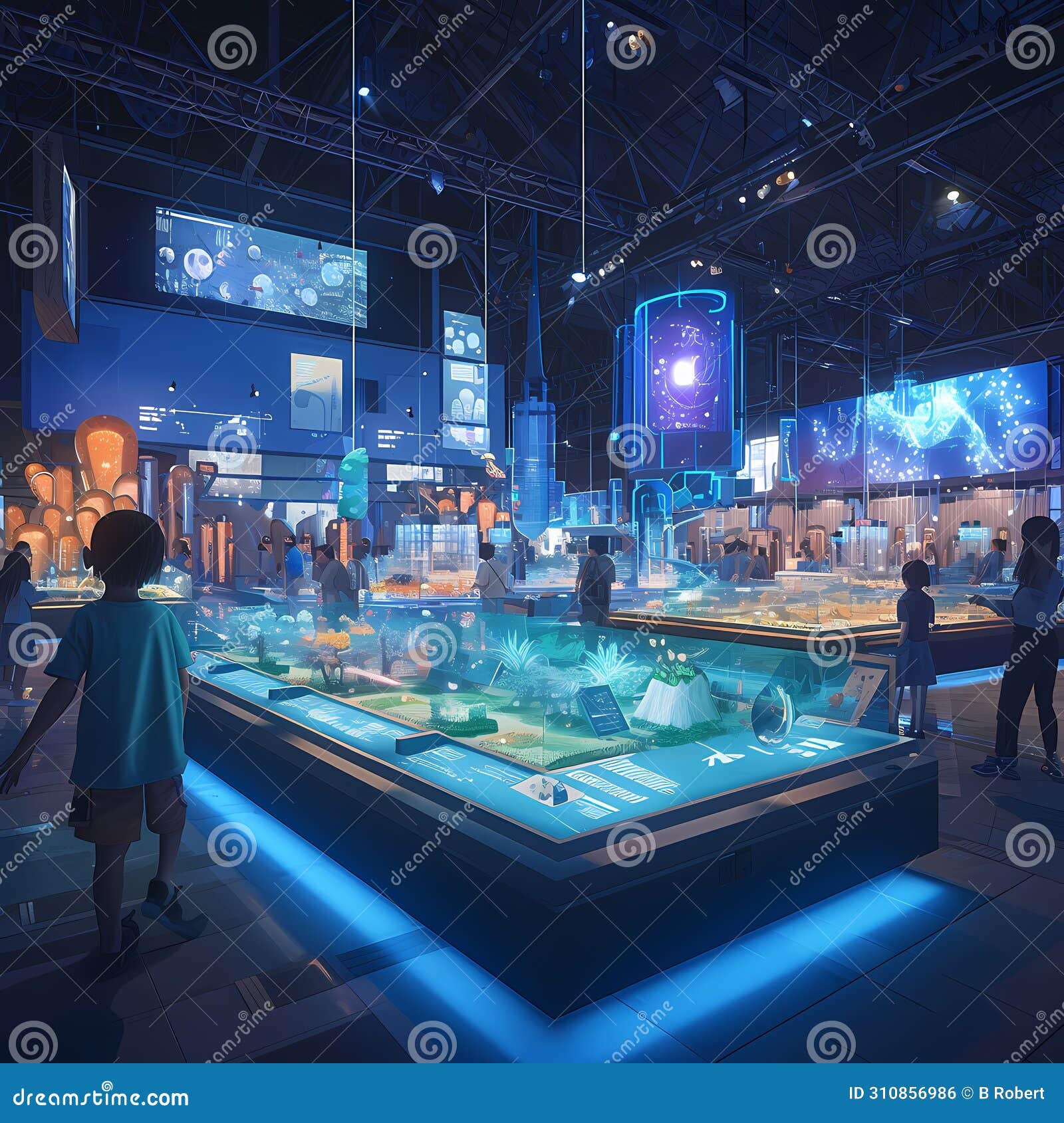 Interactive Digital Exhibition â€“ Explore, Learn & Play! Stock ...