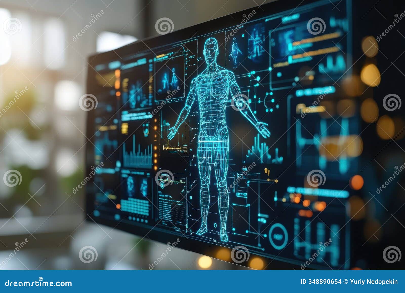 Interactive Digital Human Anatomy Display in a Modern Medical Office ...