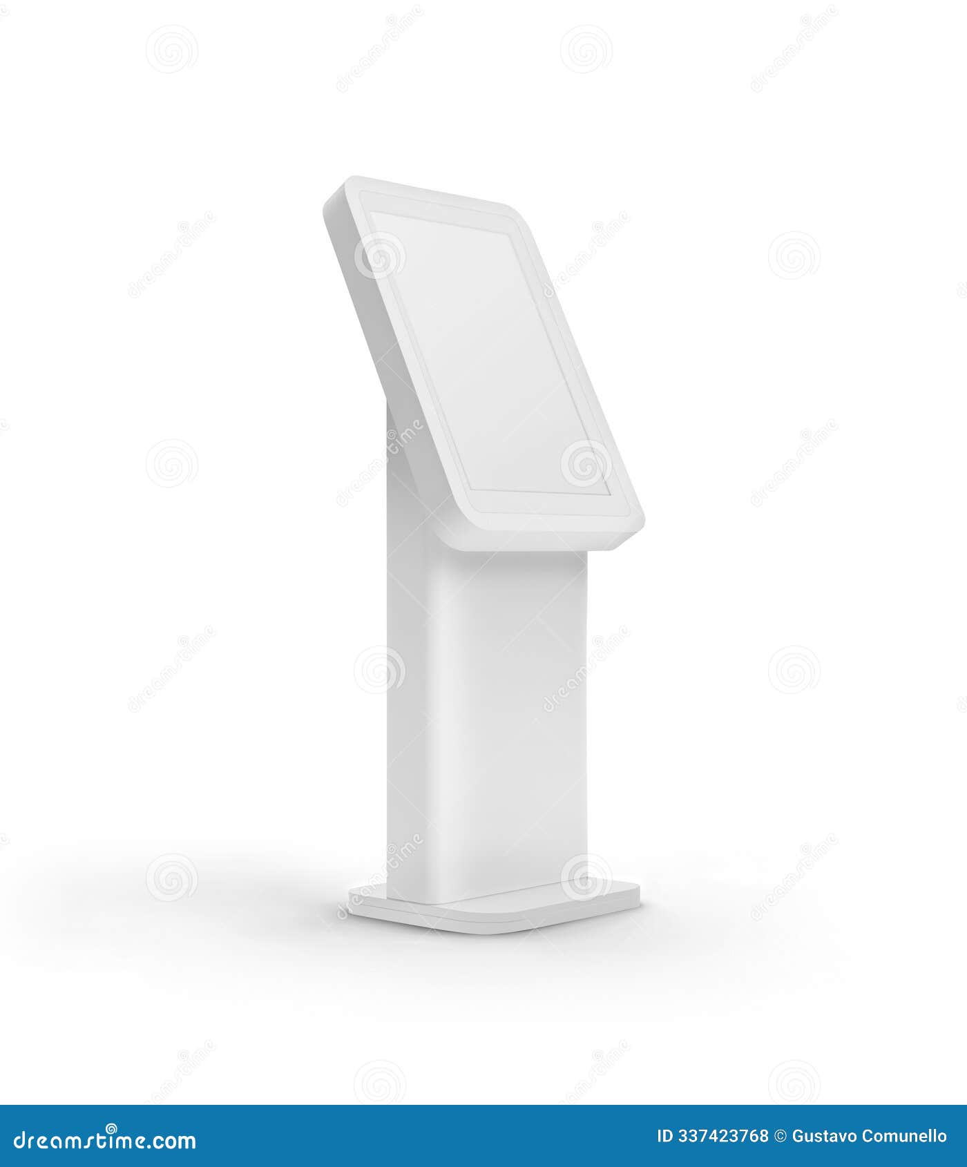 Interactive Digital Kiosk Mockup Stock Illustration - Illustration of ...