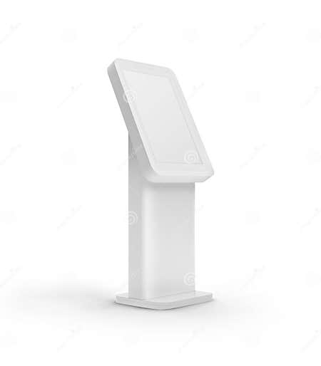 Interactive Digital Kiosk Mockup Stock Illustration - Illustration of ...