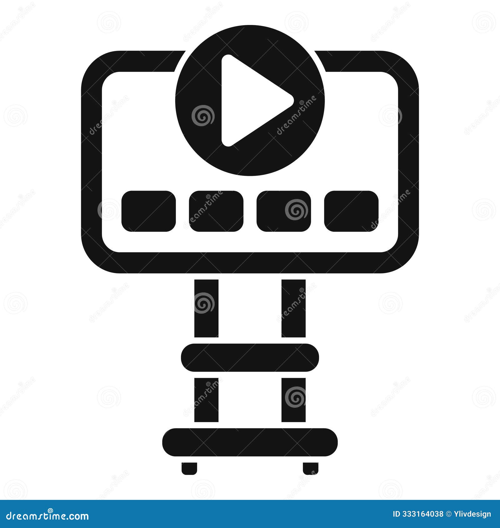 Interactive Digital Signage Displaying Video Content with Play Button ...