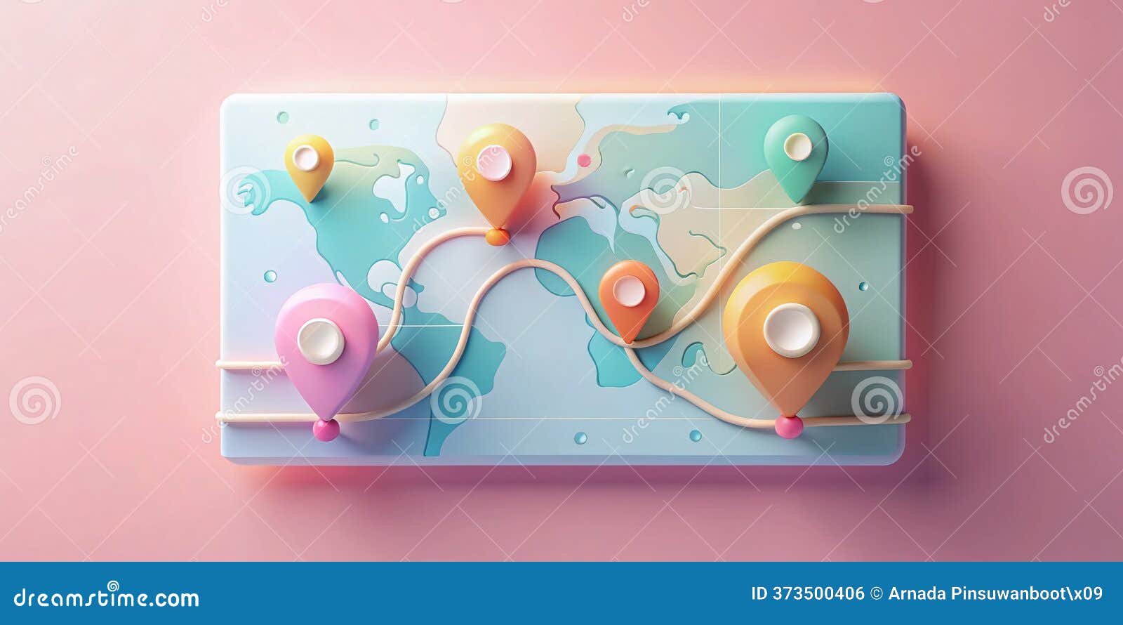 Interactive Digital Travel Map Seamless Navigation And Location ...