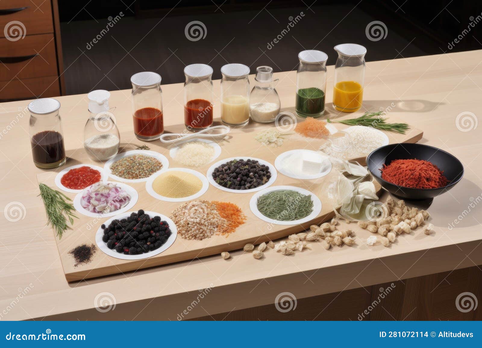 An Interactive Display of Deconstructed Recipe Ingredients, Including a ...