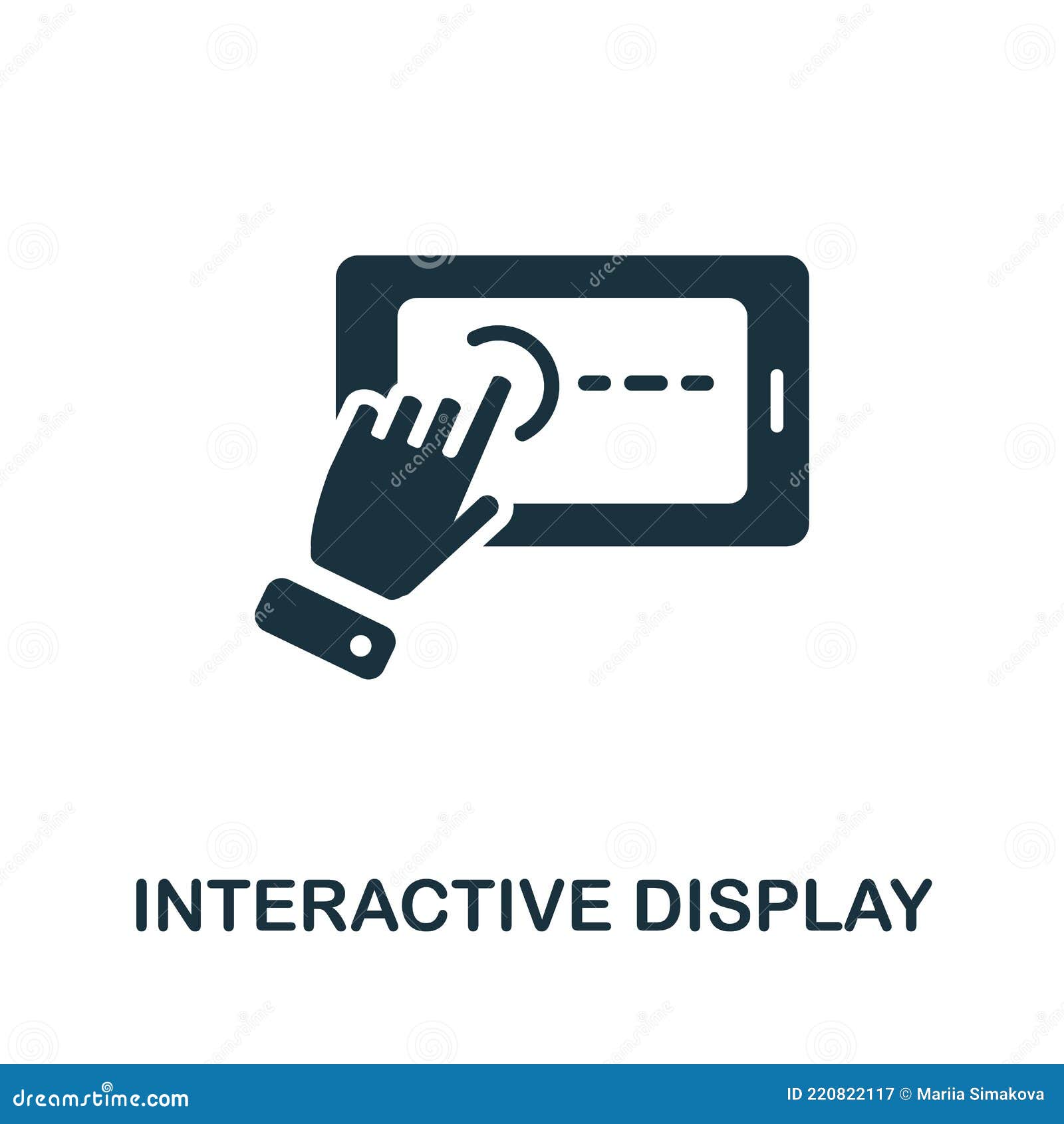 Interactive Display Icon. Monochrome Simple Element from Presentation ...