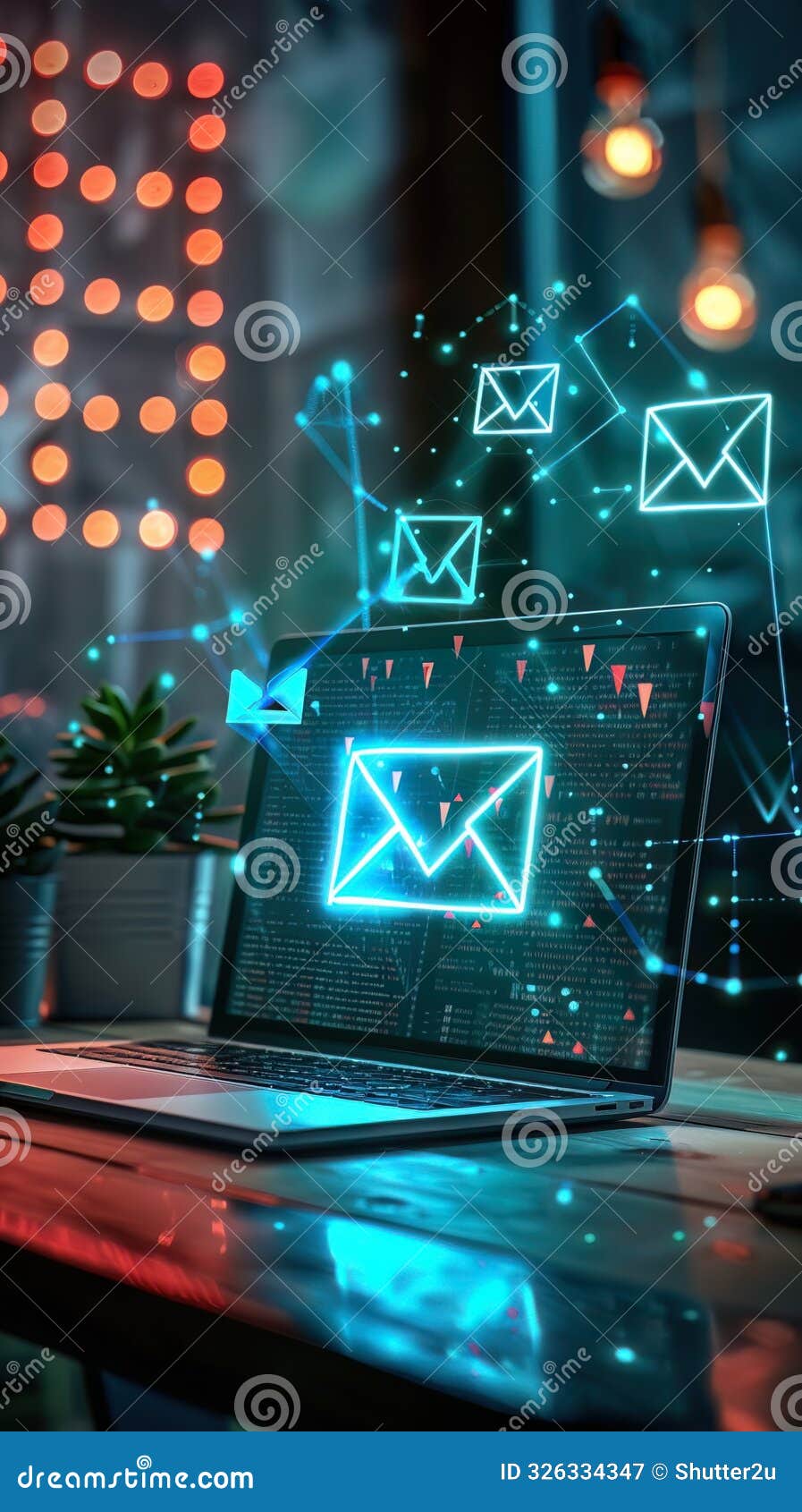 Interactive Email Interface Projected from a Notebook the Edge of ...