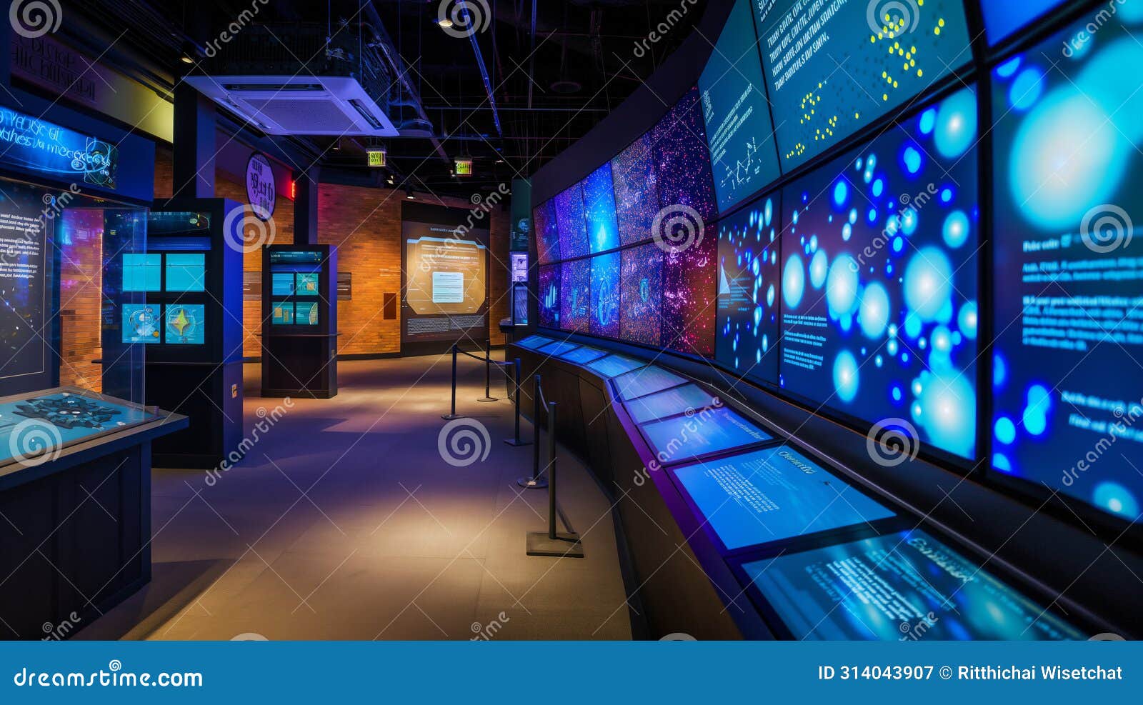 Interactive Exhibit Space with Illuminated Displays and Informative ...
