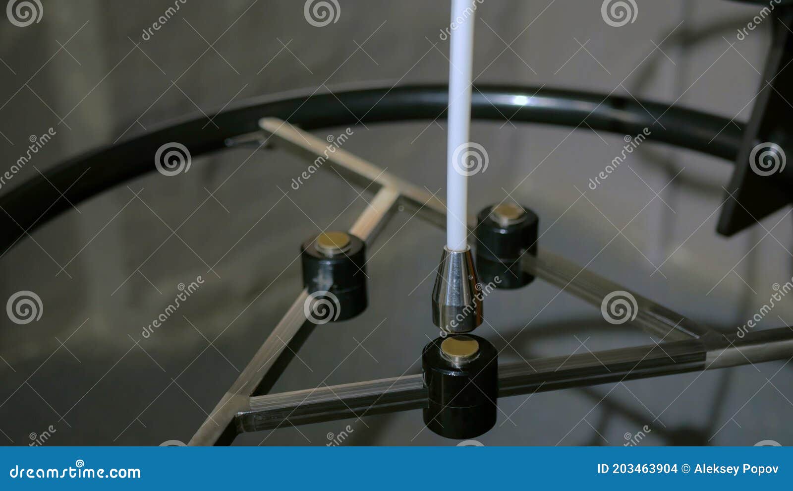 Magnetic Pendulum Moves between Three Magnets Editorial Stock Image ...