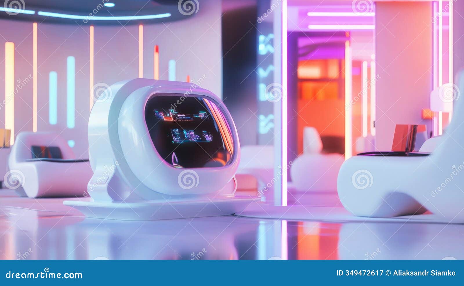 Interactive Futuristic Devices in a Modern Tech Startup Environment ...