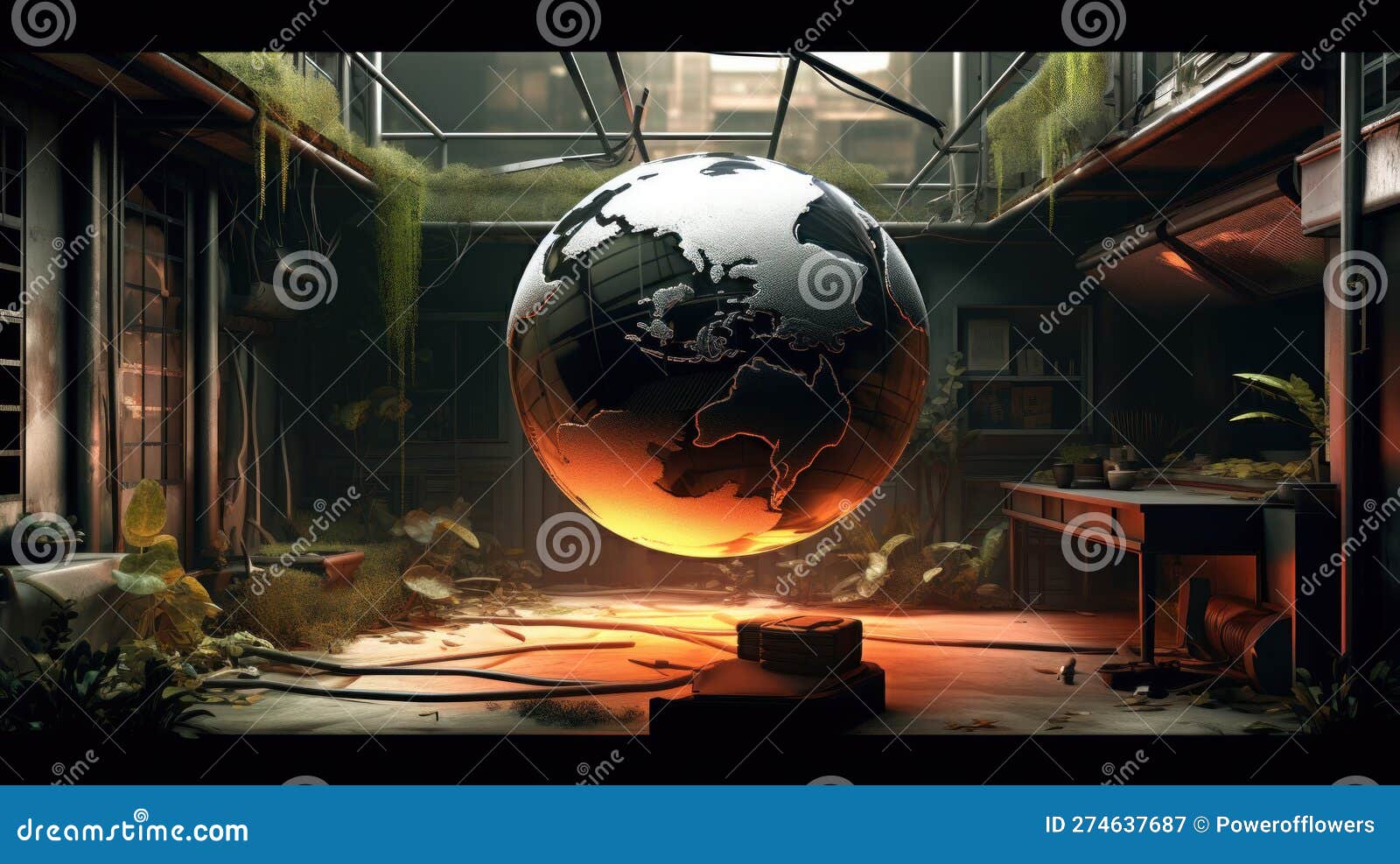 Interactive Futuristic Globe Created with Generative AI Technology ...