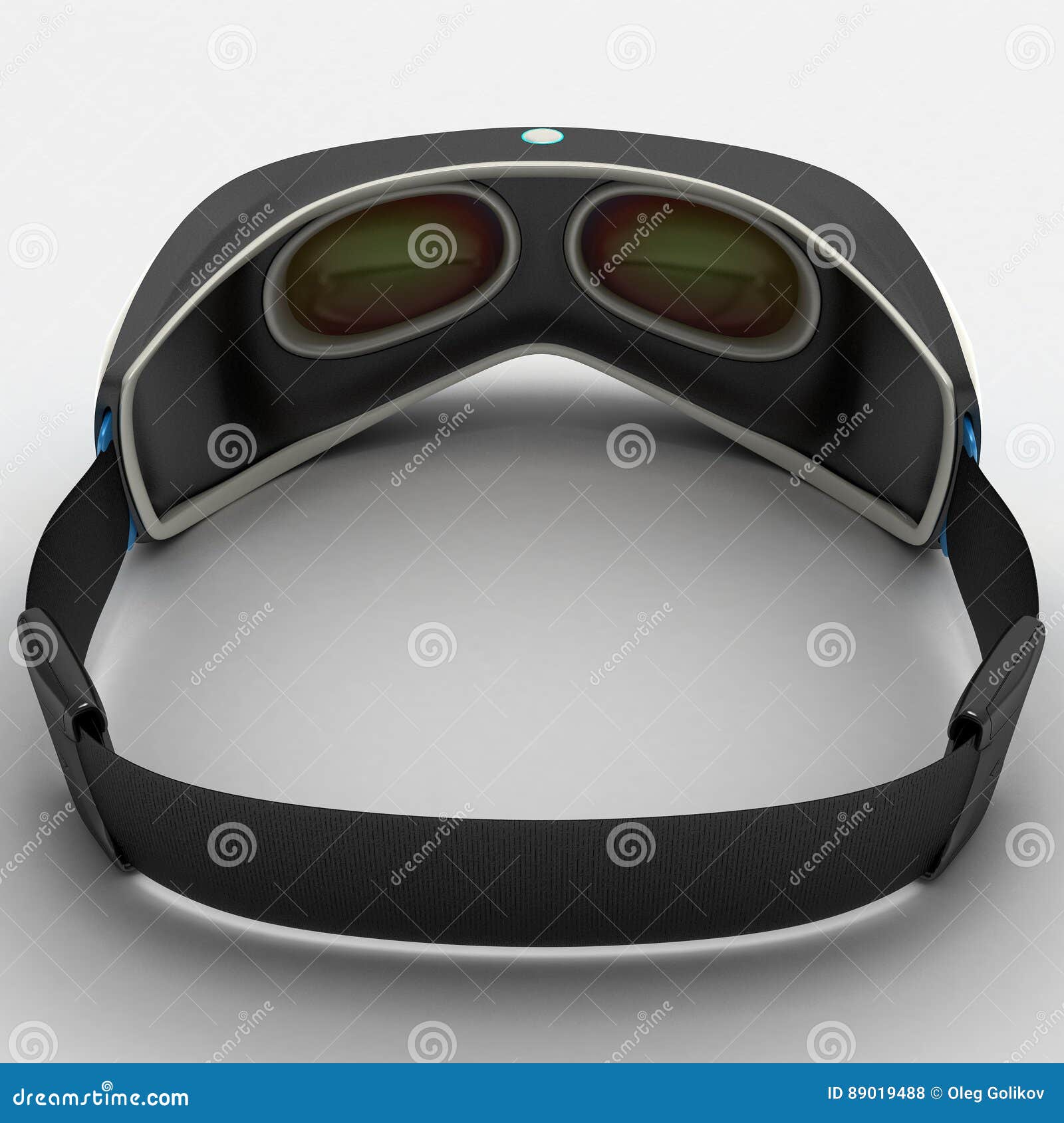 Interactive Glasses Virtual Reality 3D Illustration Stock Illustration ...