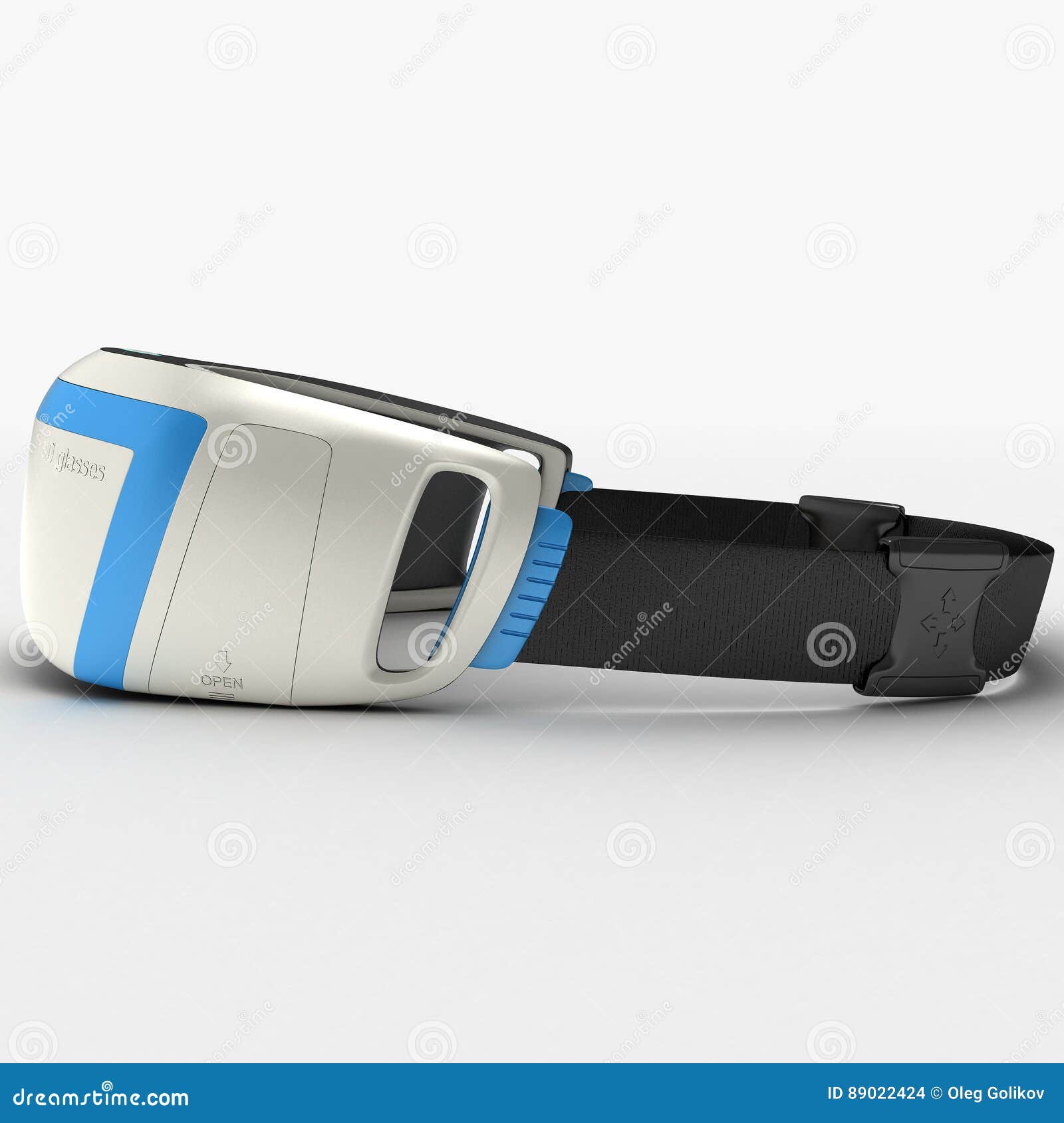 Interactive Glasses Virtual Reality 3D Illustration Stock Illustration ...