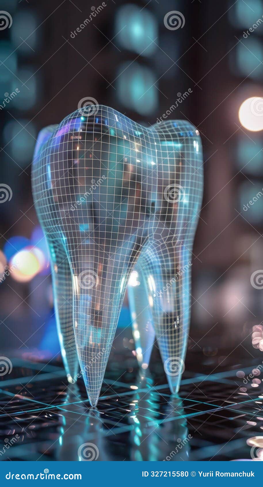 Interactive Grid Overlay On Realistic Tooth Image For Oral Health ...