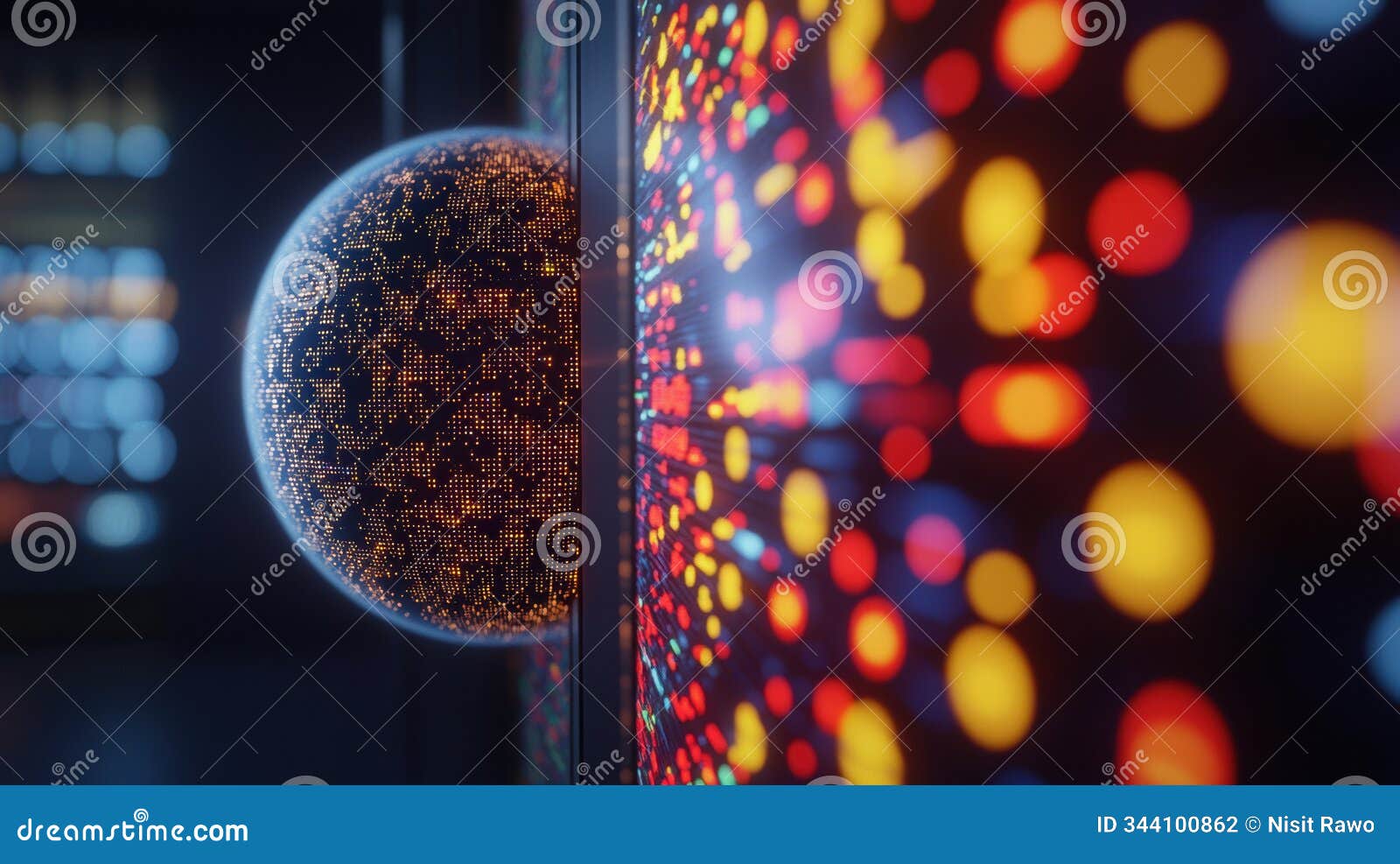Interactive Hologram of Global Distribution Channels Stock Photo ...