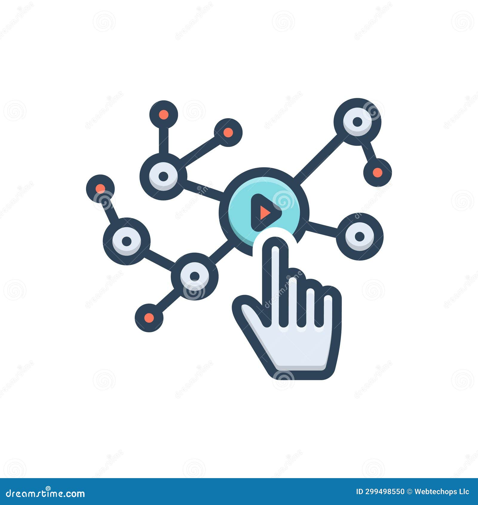 Color Illustration Icon for Interactive, Influencing and Action Stock ...