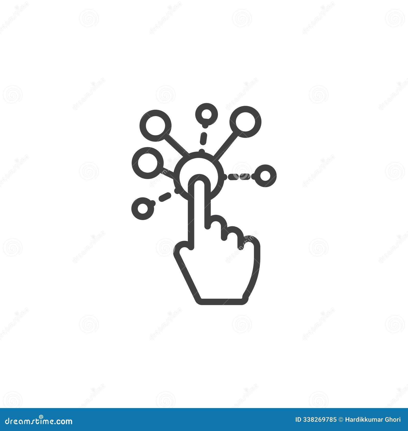 Interactive Icon Set. Choice Variety Vector Symbol. Touch Screen ...