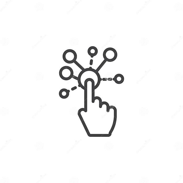 Interactive Icon Set. Choice Variety Vector Symbol. Touch Screen ...