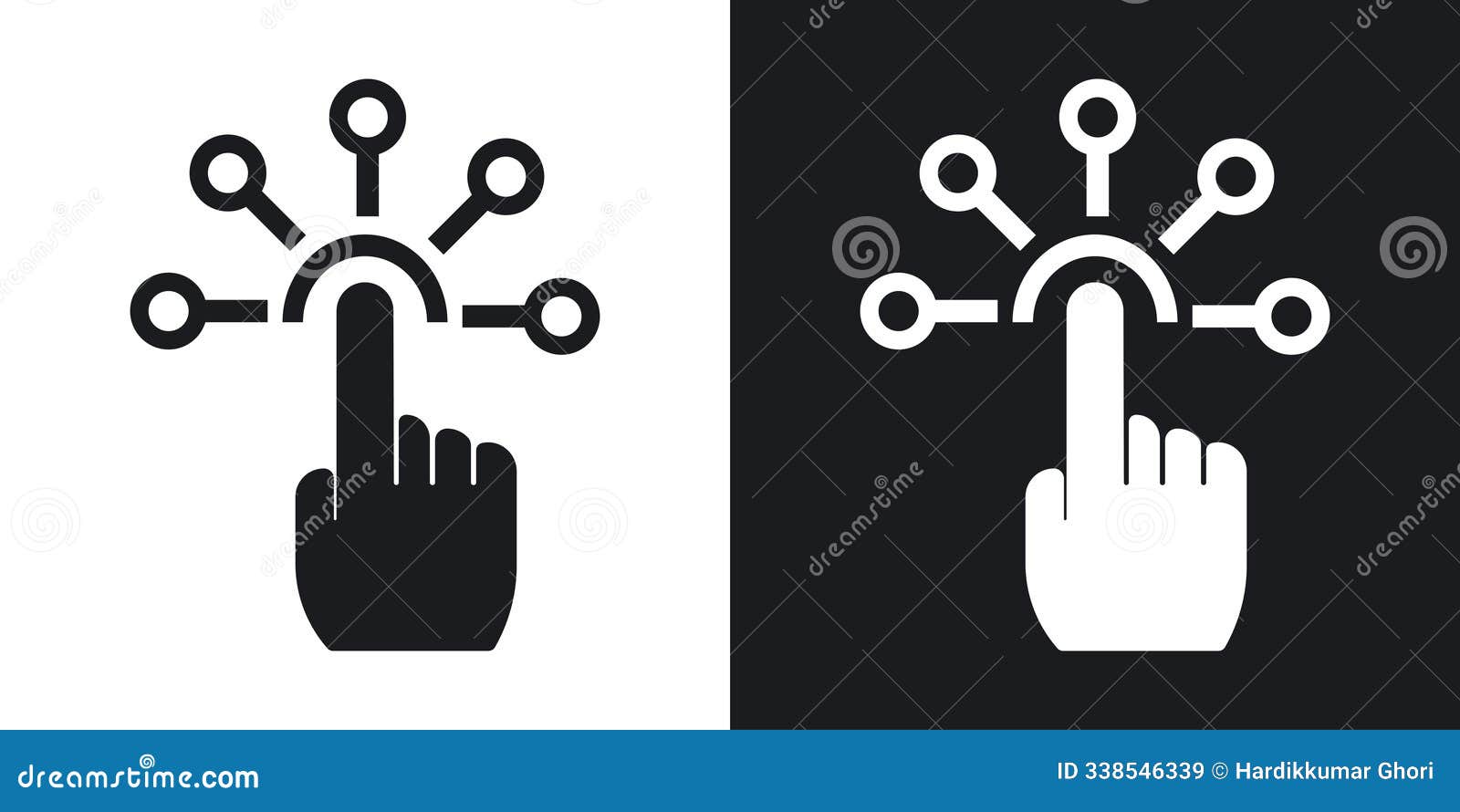 Interactive Icon Set. Choice Variety Vector Symbol. Touch Screen ...