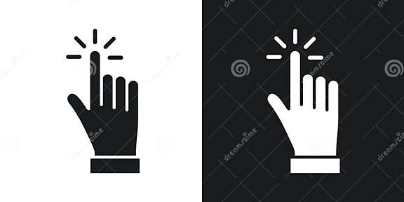Interactive Icon Set. Choice Variety Vector Symbol. Touch Screen ...