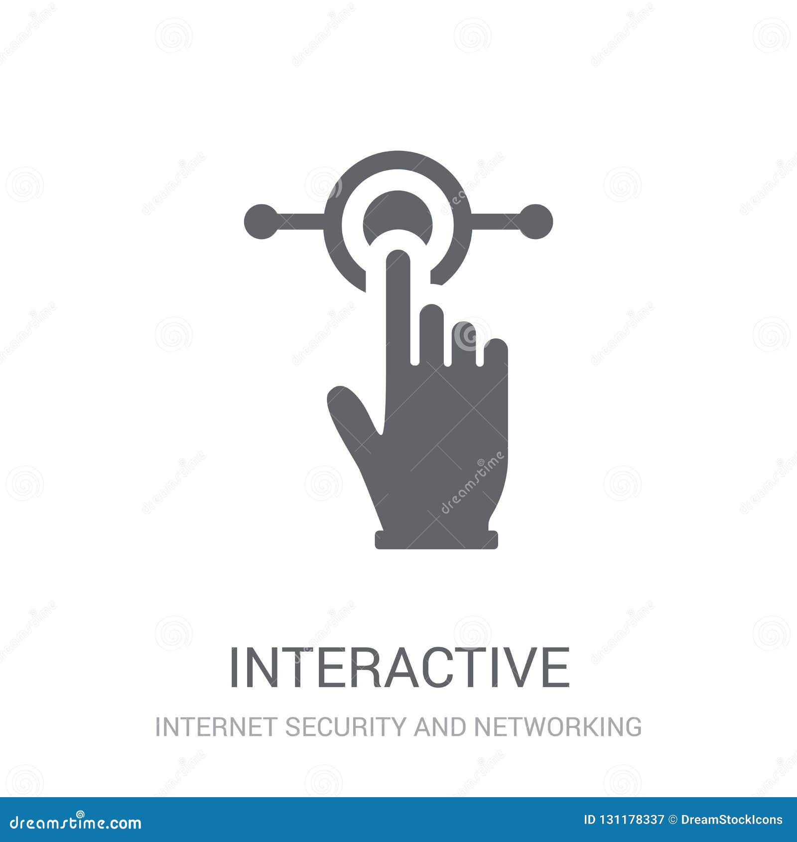 Interactive Icon. Trendy Interactive Logo Concept on White Background ...