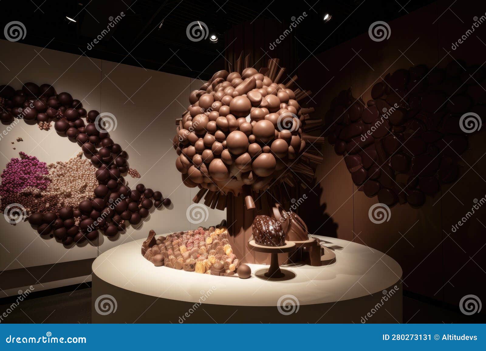 Interactive Installation Featuring Various Sculptures of Chocolate and ...